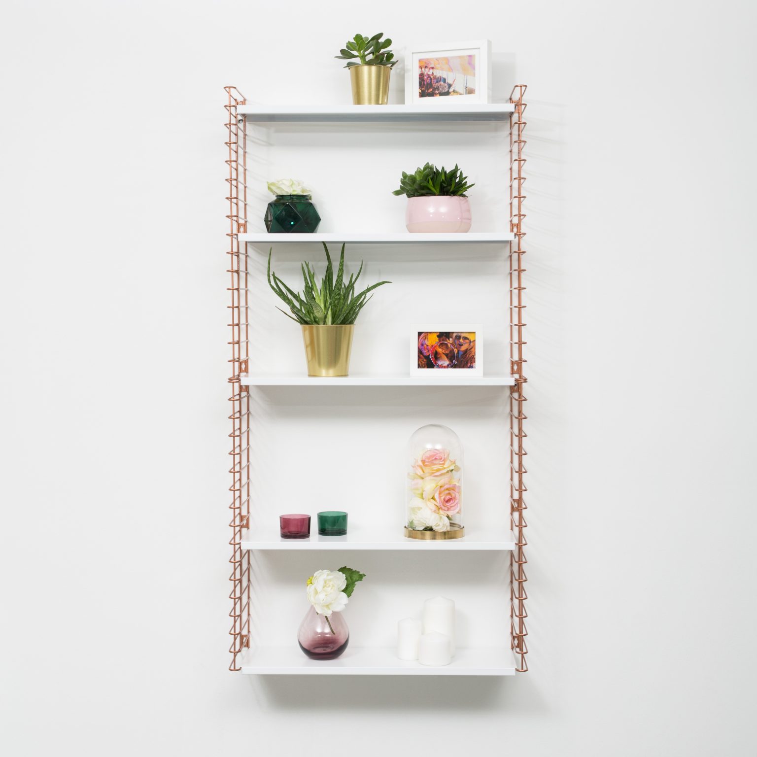 Tomado wandrek boekenrek - Wit, koper